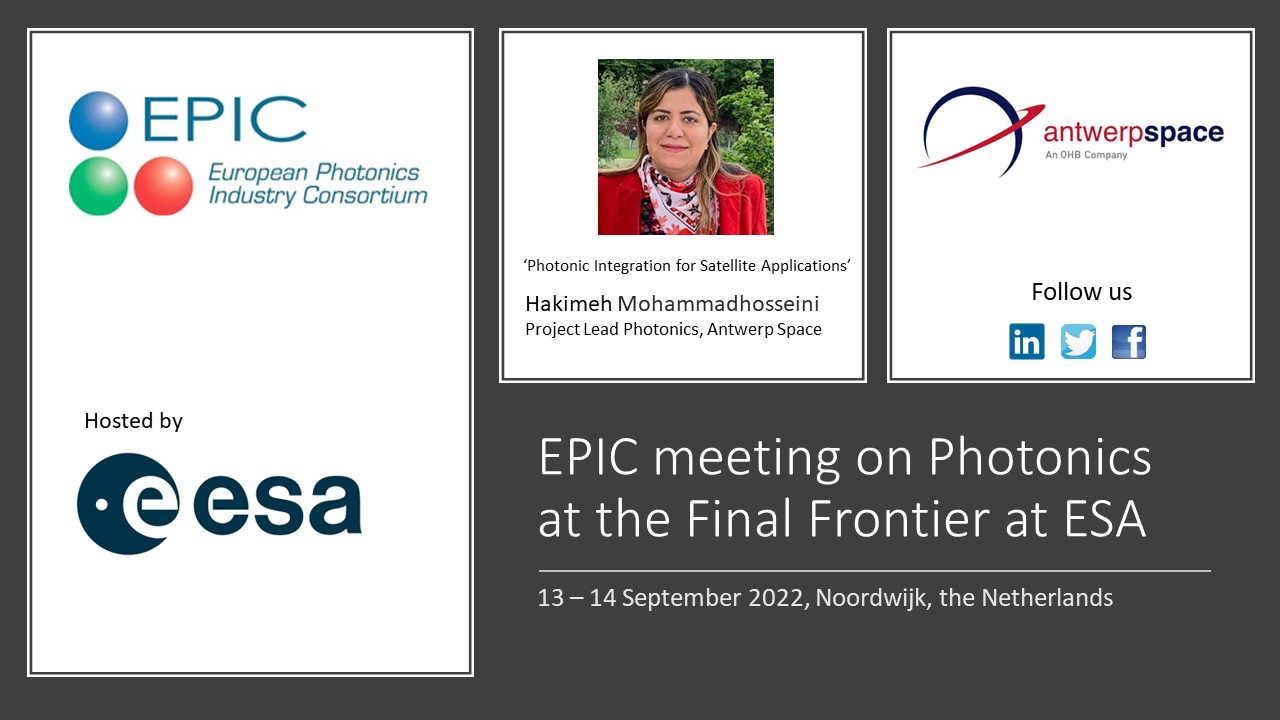 EPIC Meeting on Photonics at the Final Frontier at ESA – Antwerp Space